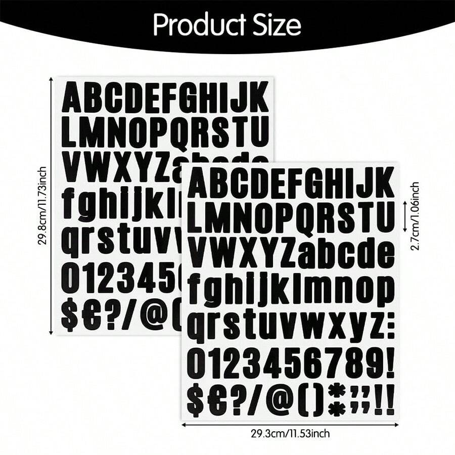 5 Sheets Letter Stickers, Alphabet Stickers, Mailbox Numbers Stickers ...