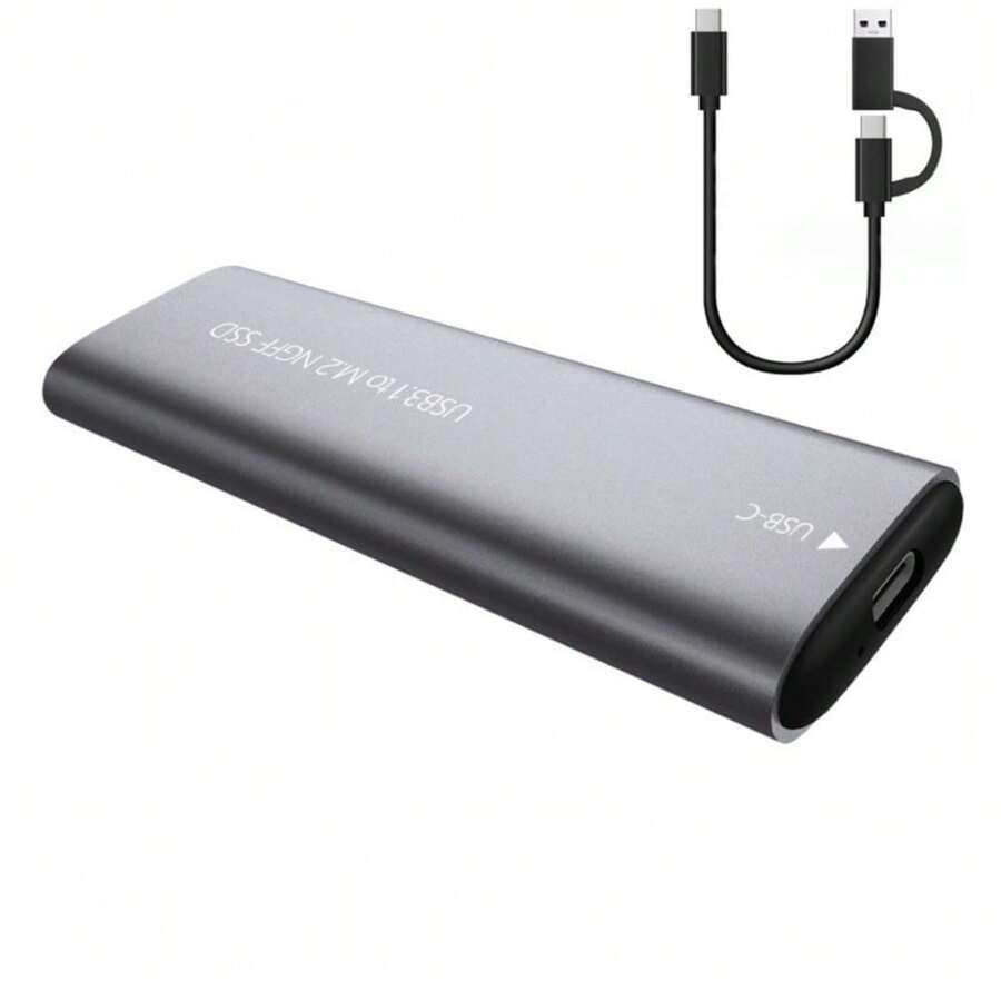 External M.2 SSD Enclosure NVME/NGFF Dual Protocol Type-C3.2 Portable SSD Enclosure | SHEIN ...