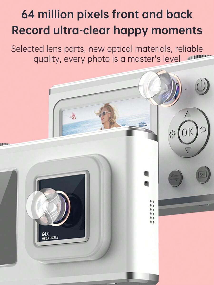 1 Pc 64 Million Pixels Digital Camera 2.4-Inch HD Screen, 8-Variable ...