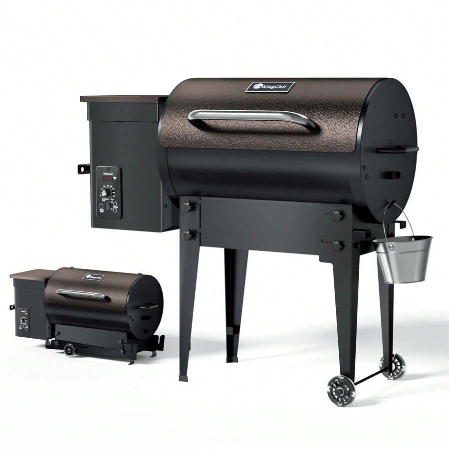 KingChii 456 Sq. In Wood Pellet Smoker & Grill BBQ With Auto ...