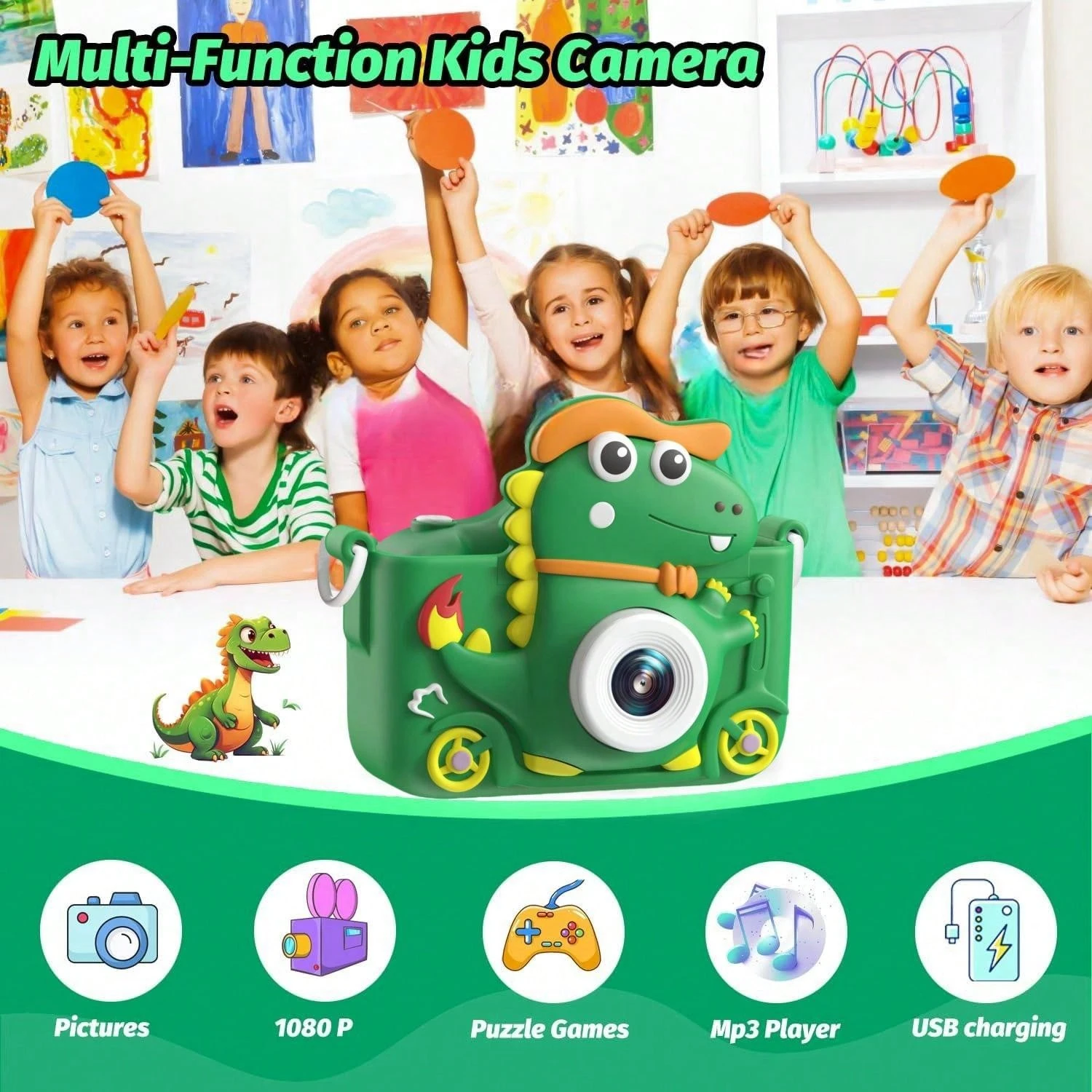 Kinder Kamera, 48MP Pixel, 1080 Video, Dual Kameras, kann Spiele ...