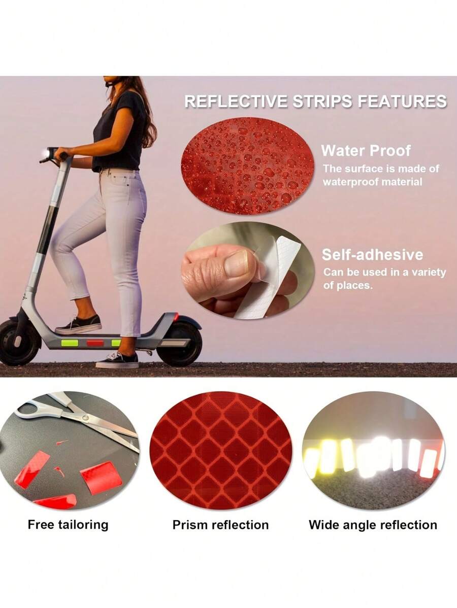 36pcs High Visibility Reflective Tape -Self-Adhesive Waterproof Safety ...