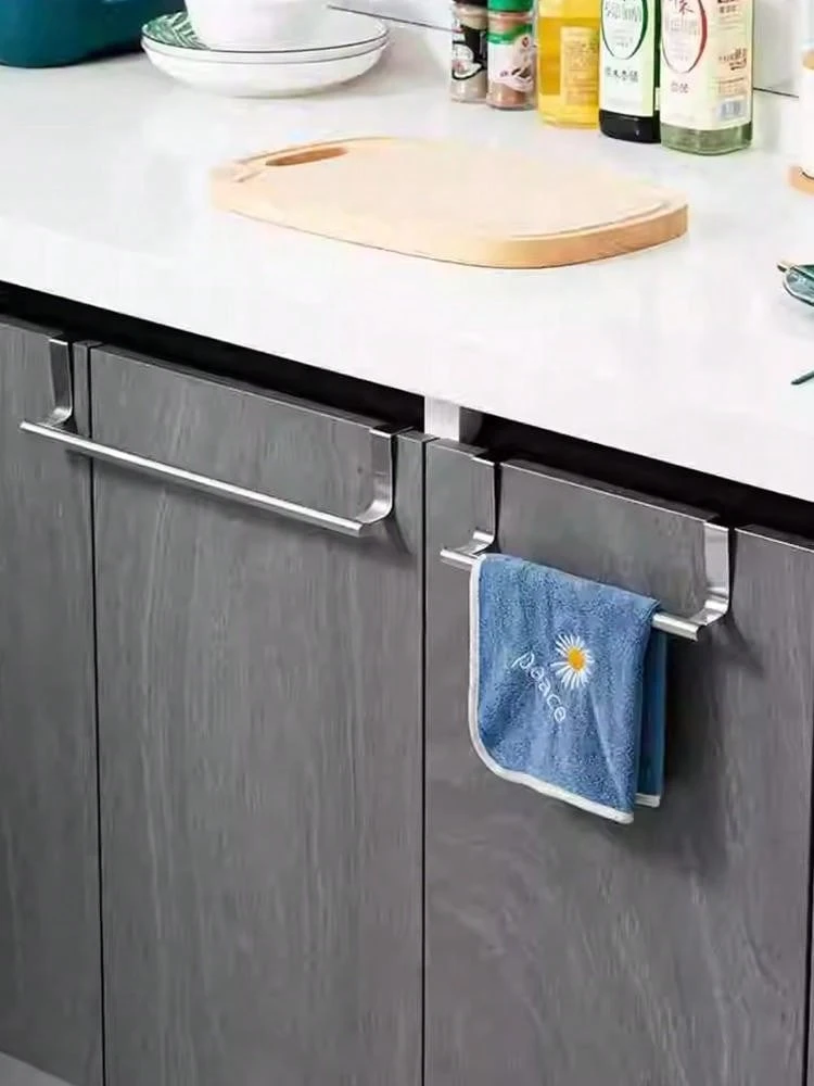 Stainless Steel Kitchen Cabinet Door Towel Rack With No Trace, Bathroom ...