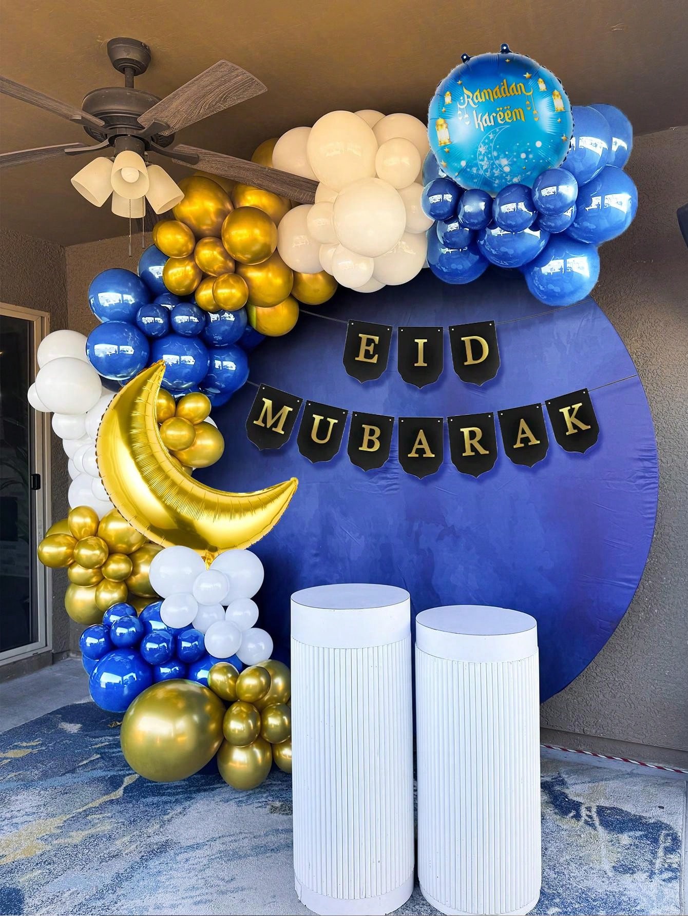 1pc/109pcs Ramadan Arch Balloon Decor Set, Includes Crescent Moon Foil ...