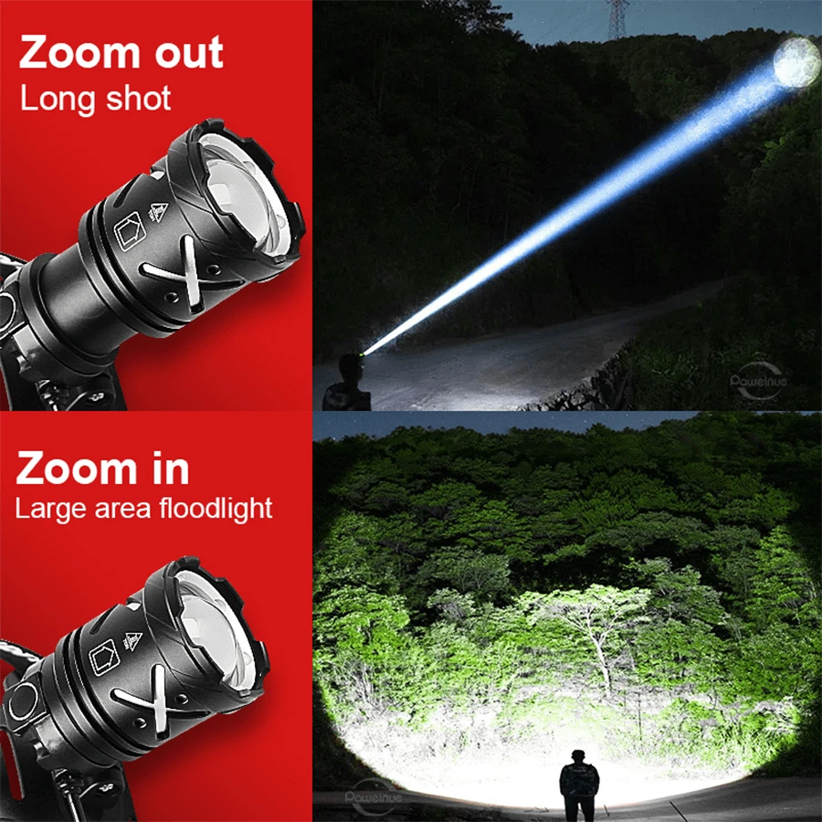 2025 Ultra Powerful LED Headlight Usb Rechargeable Head Flashlights ...