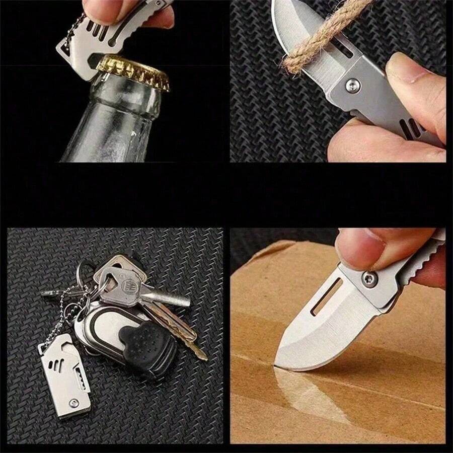 Mini Folding Knife Stainless Steel Box Opening Knife D2 Steel Cannon ...