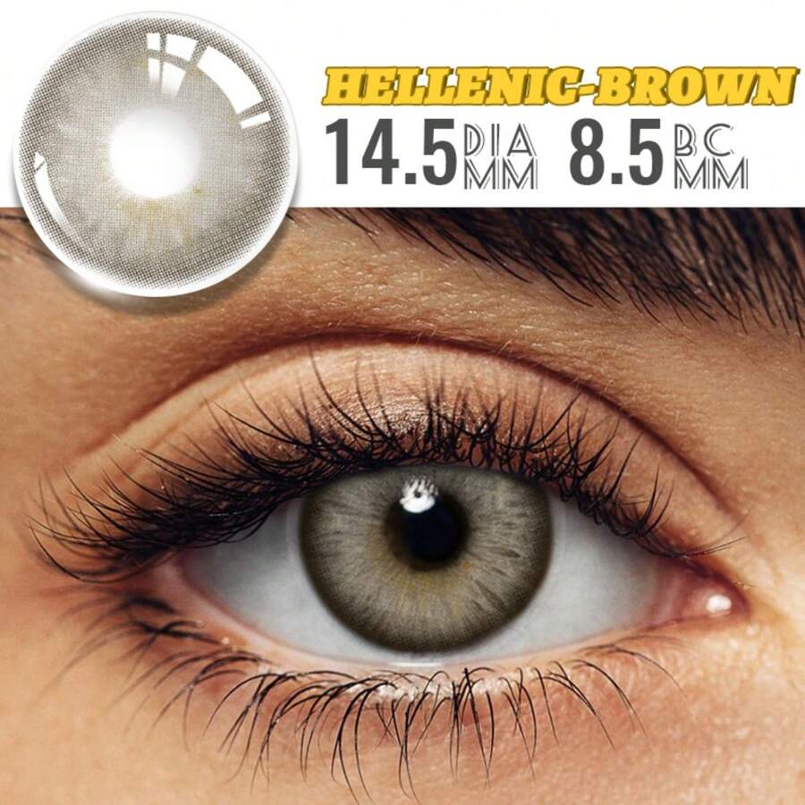 1 Paio di Lenti a contatto naturali di nuovo colore, lenti a contatto blu con pupille grigie ...