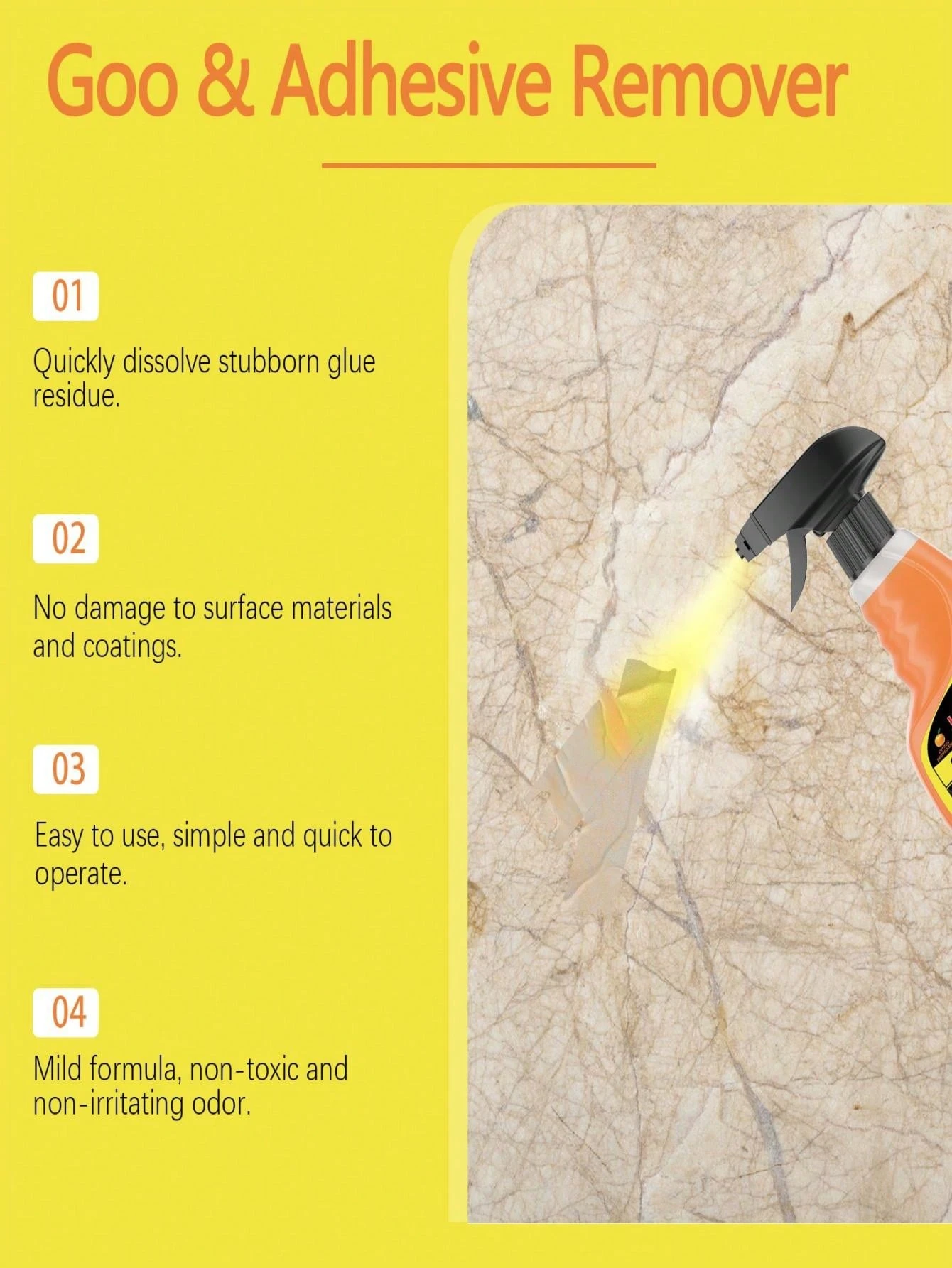 Multi-Purpose Adhesive Remover - Removes Glue, Stickers, Double-Sided ...