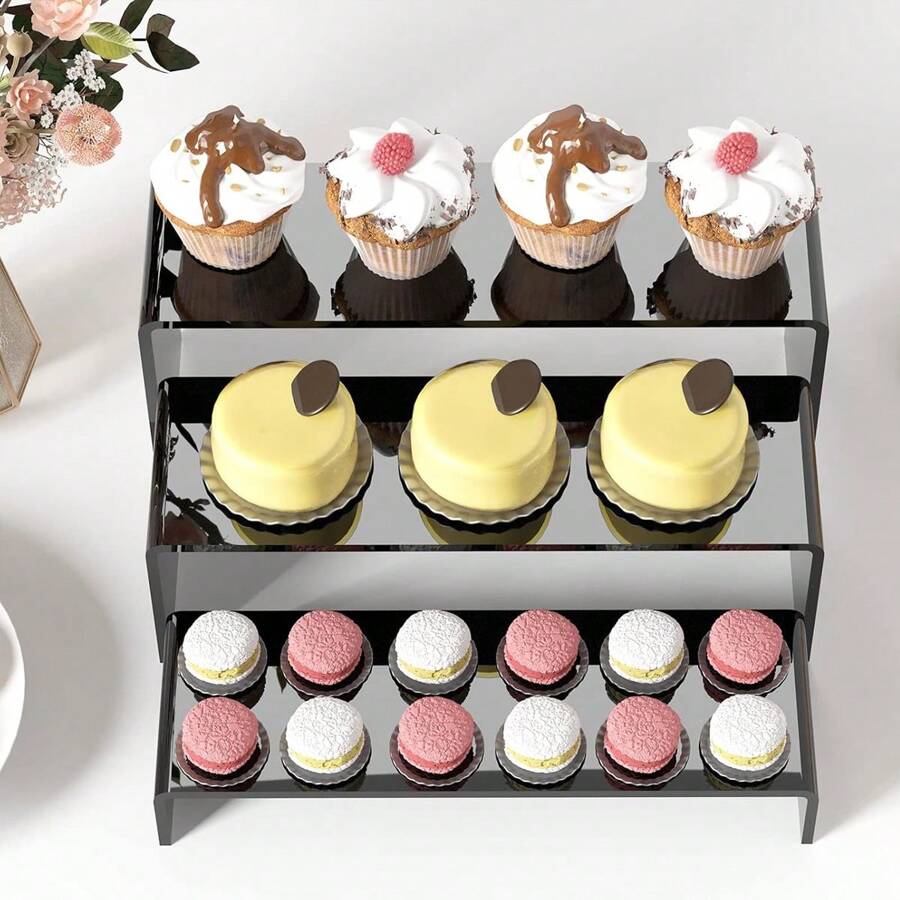 3pcs/Set Multi-Size Acrylic Transparent Display Tray Rack, Modern ...