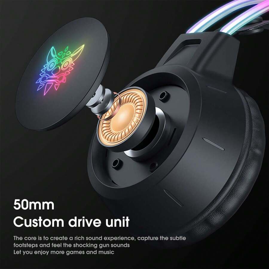 ONIKUMA X15 Pro Gaming Headset With Dynamic RGB Light Dtachable Cat ...