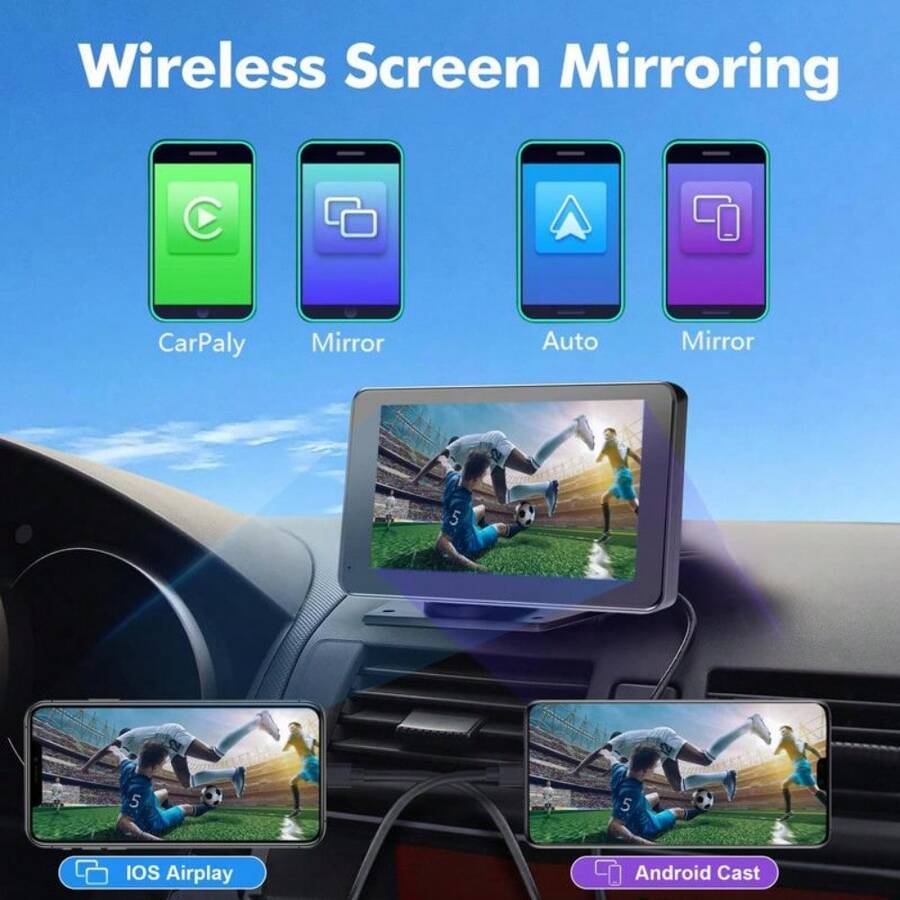 2025 Upgraded Wireless CarPlay Screen: The Ultimate Portable Car Play ...