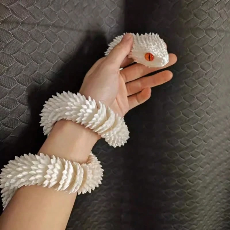 1pc 2025 Snake Year 3D Printed Flexible Snake Model Figurine | SHEIN UK