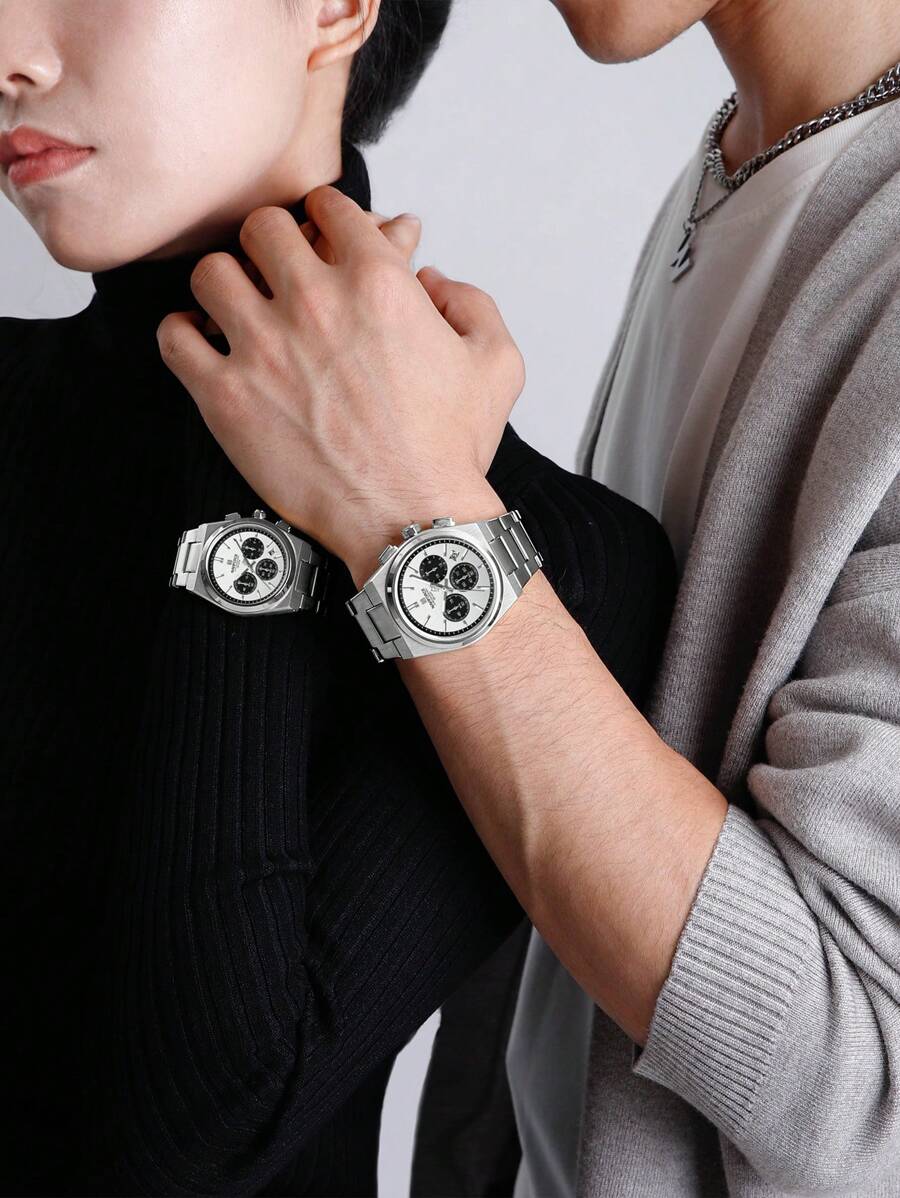 NAVIFORCE His And Hers Watch Classic Stylish Timeless Love Chronograph ...