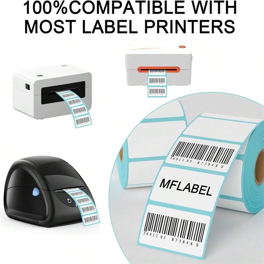 500 Labels, 80*40mm, General-Purpose Three-Proof Thermal Label Paper Non-Adhesive Printing Paper ...