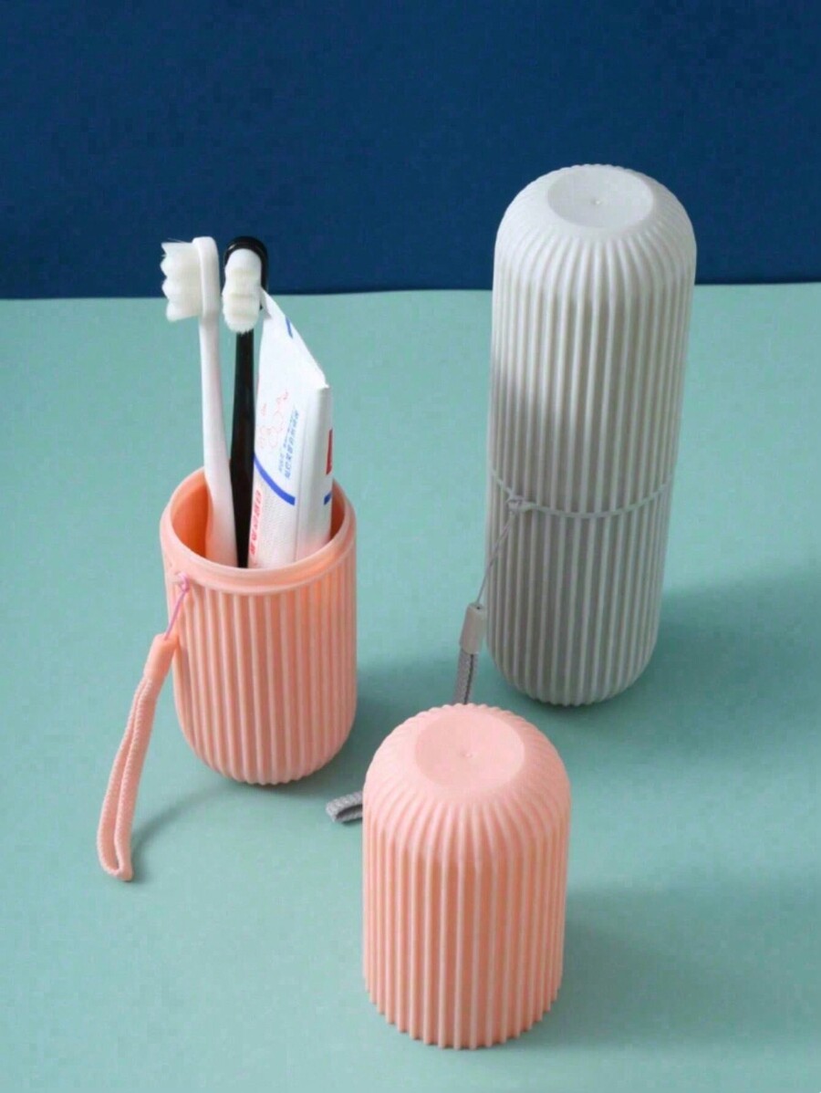 Portable Travel Toothbrush Set With Rinse Cup And Cover - Unscented ...