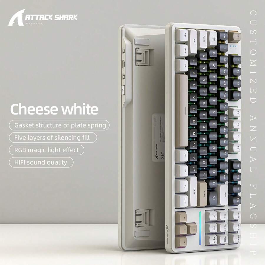 ATTACK SHARK Shark Attack X87 Wireless Mechanical Keyboard ...