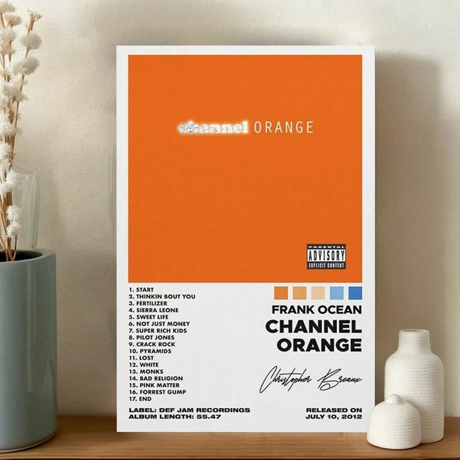 Framed Frank Ocean Channel Orange Poster Album Cover Poster Poster Art ...