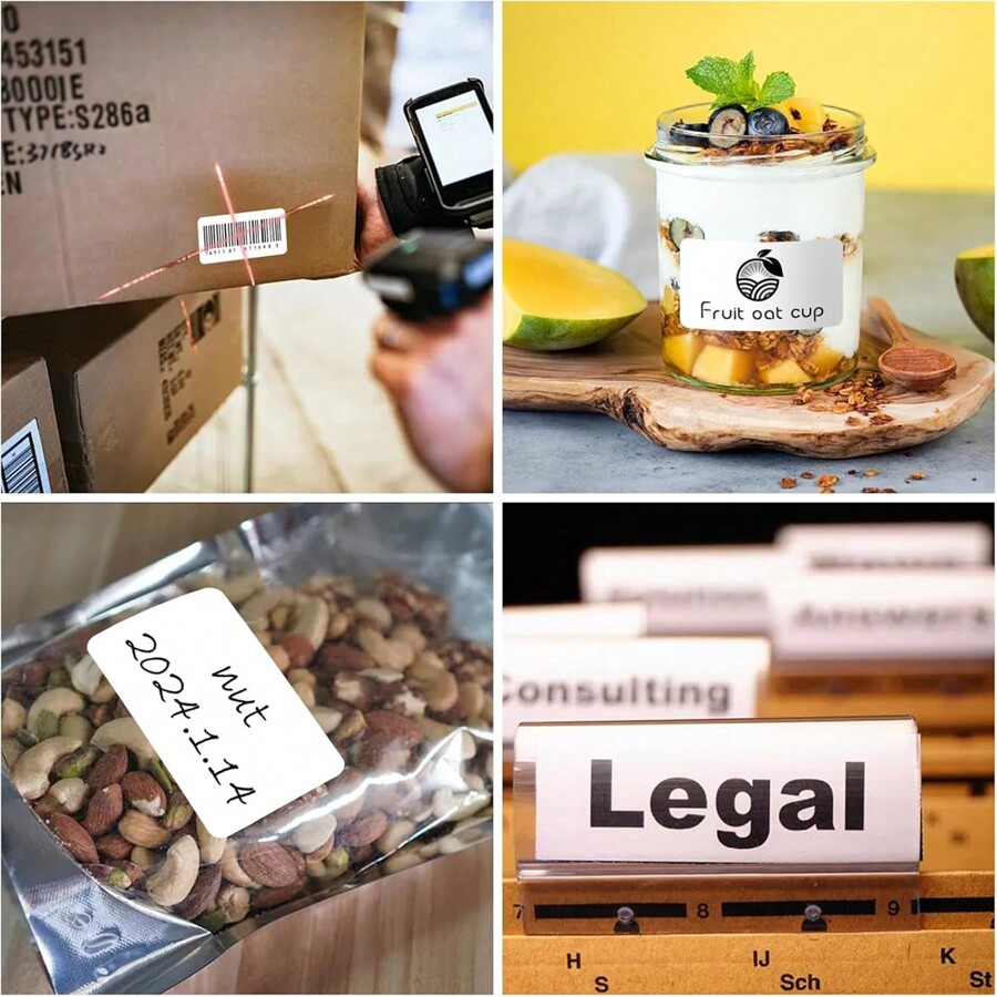 500 Labels, 80*40mm, General-Purpose Three-Proof Thermal Label Paper Non-Adhesive Printing Paper ...