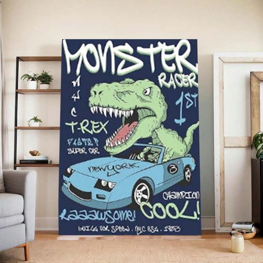 Awesome Dinosaurs T-Rex Posters - Skater Racer Trex Jurassic Games ...