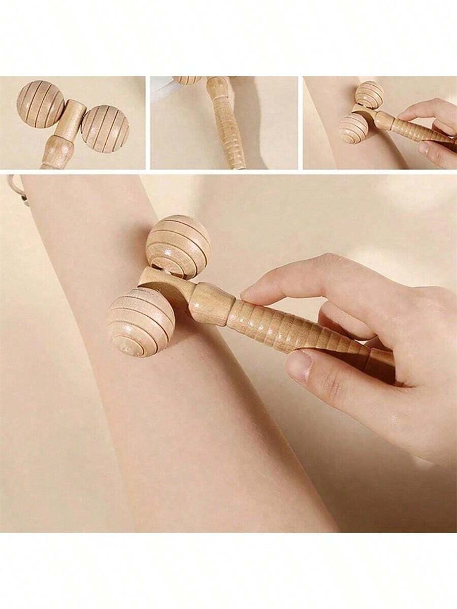 Wooden Roller Massager Therapy Body Massager Face Shoulder Neck Hand ...
