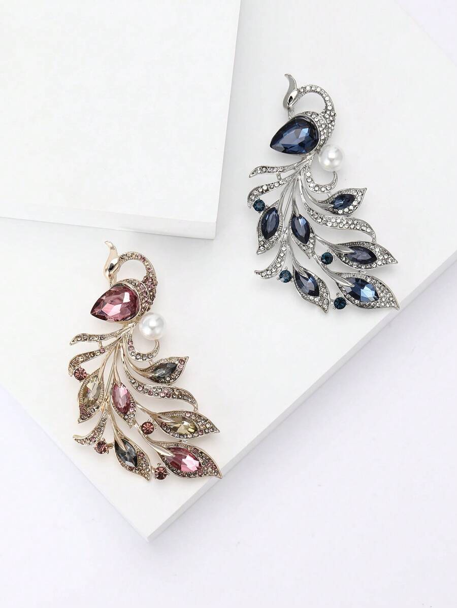 Luxury Rhinestone Phoenix Brooch For Women Dress Suit Pin Accessories ...