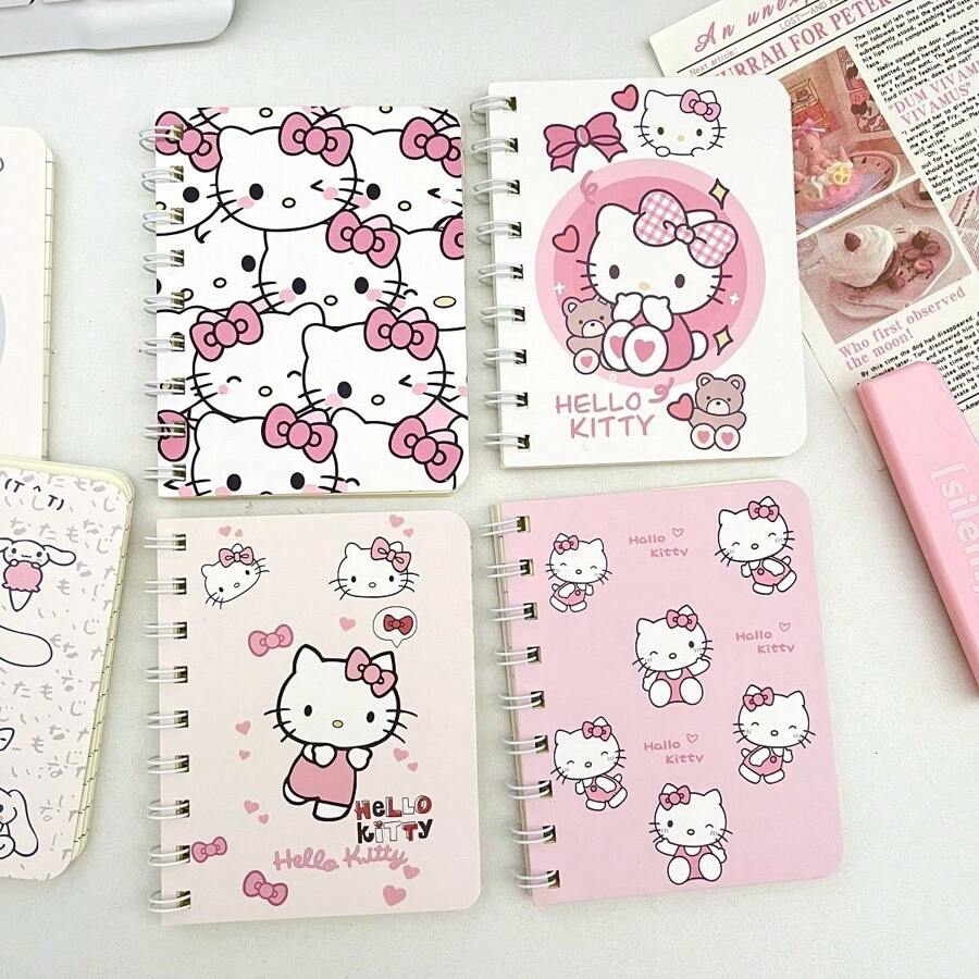 Sanrio 1pc KT Girl Heart A7 Coil Cartoon Thick Notebook High Beauty ...
