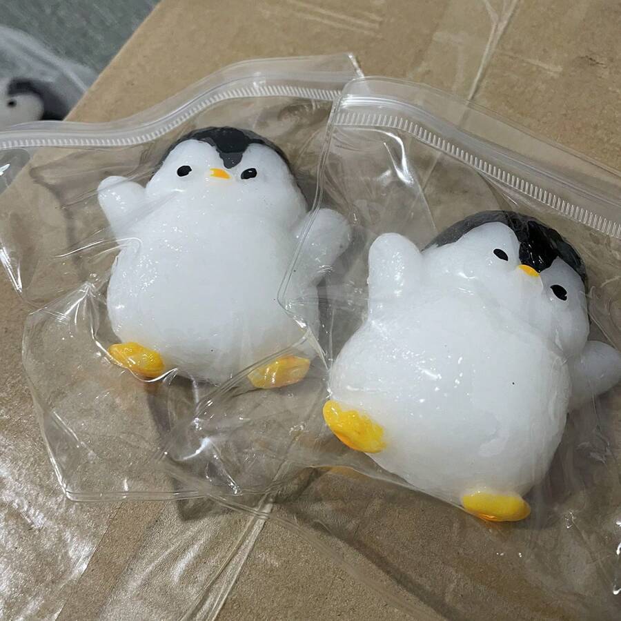 1pc Cartoon Character Round-Belly Penguin Squeeze Toy, Slow Rebound ...