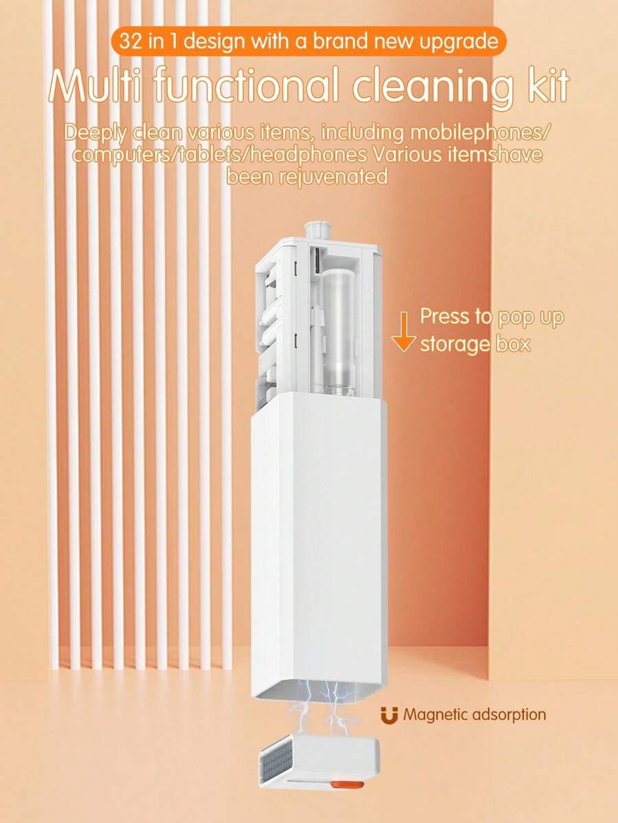 32-In-1 Multifunction Cleaning Kit With Storage Box, Including Computer ...