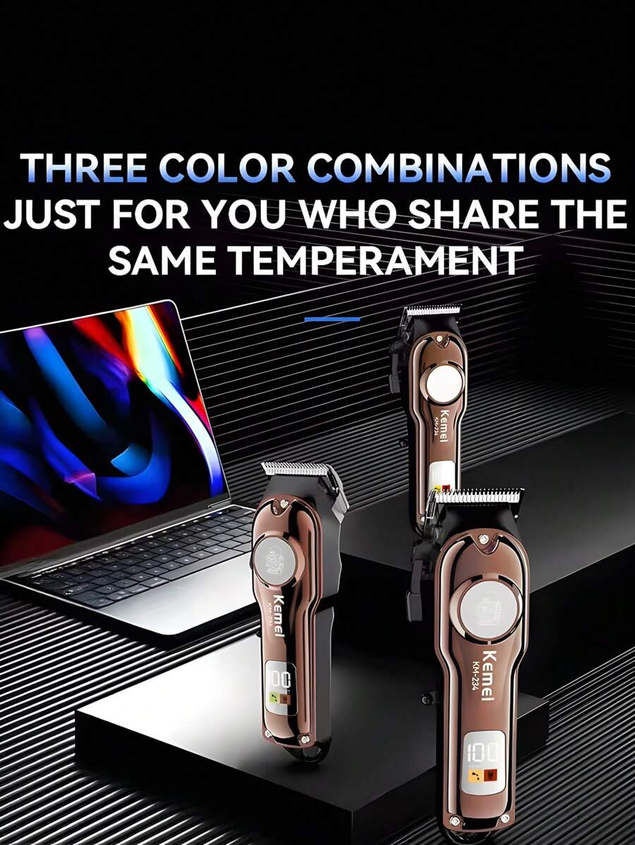 Kemei KEMEI KM-234 Salon Hair Clipper Digital USB Rechargeable Hair ...