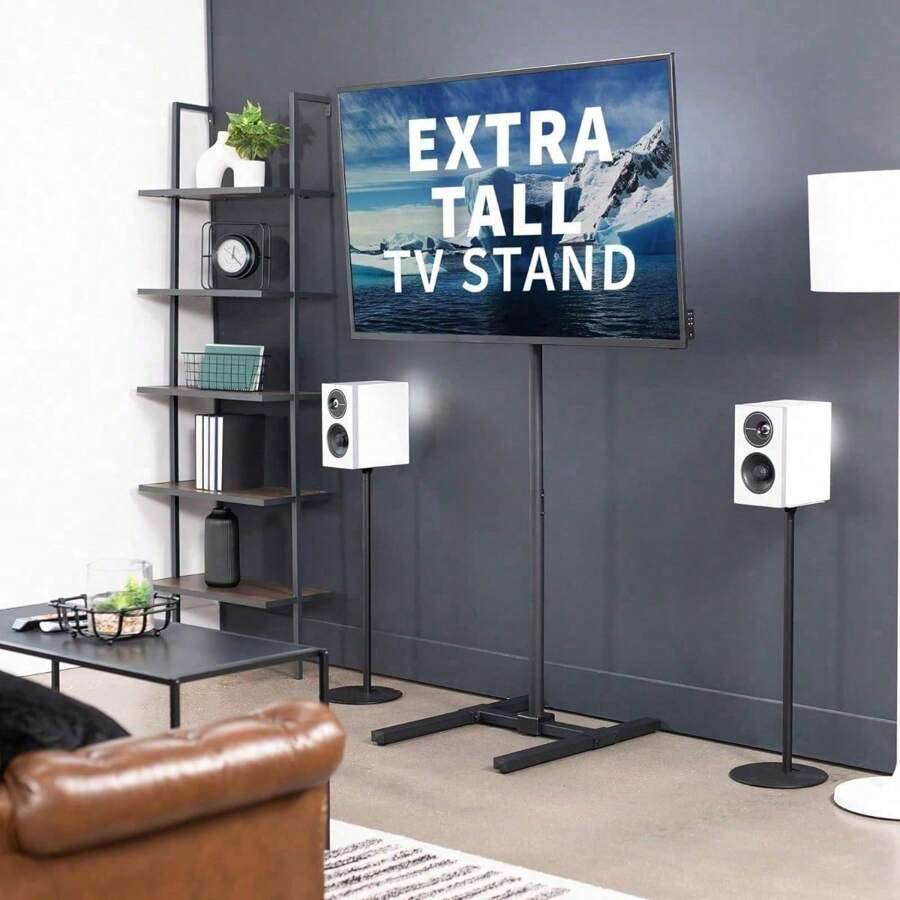 Extra Tall TV Floor Stand For 13 To 65 Inch Screens Up To 44 Lbs, LCD ...