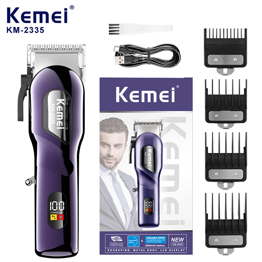 Kemei Kemei KM-2335 USB Rechargeable Portable Electric Hair Clipper ...