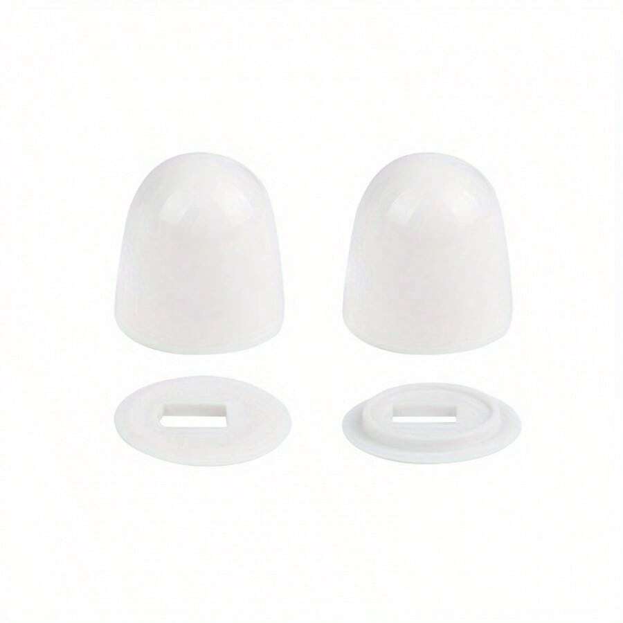 4pcs/Pack Universal Toilet Bolt Caps, Round Plastic Snap-On Toilet Bolt ...