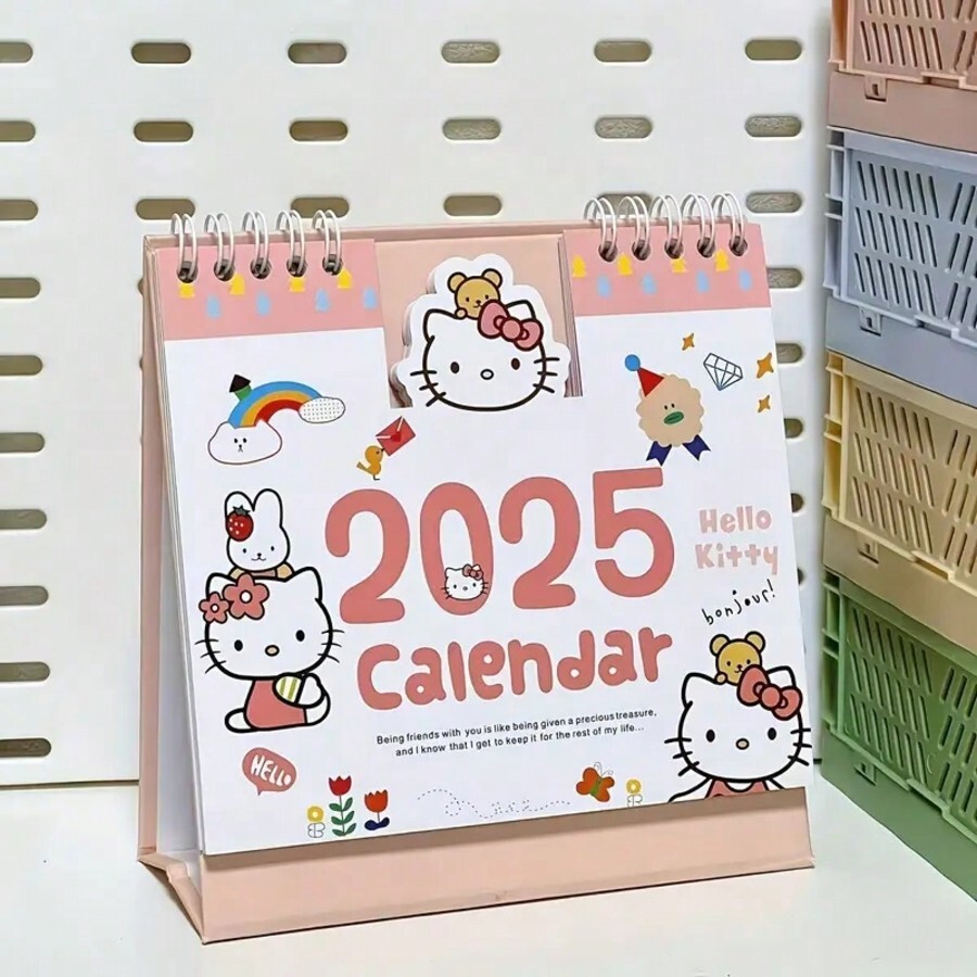 Sanrio 2025 Hello Kitty Desk Calendar - Adorable Character Design ...