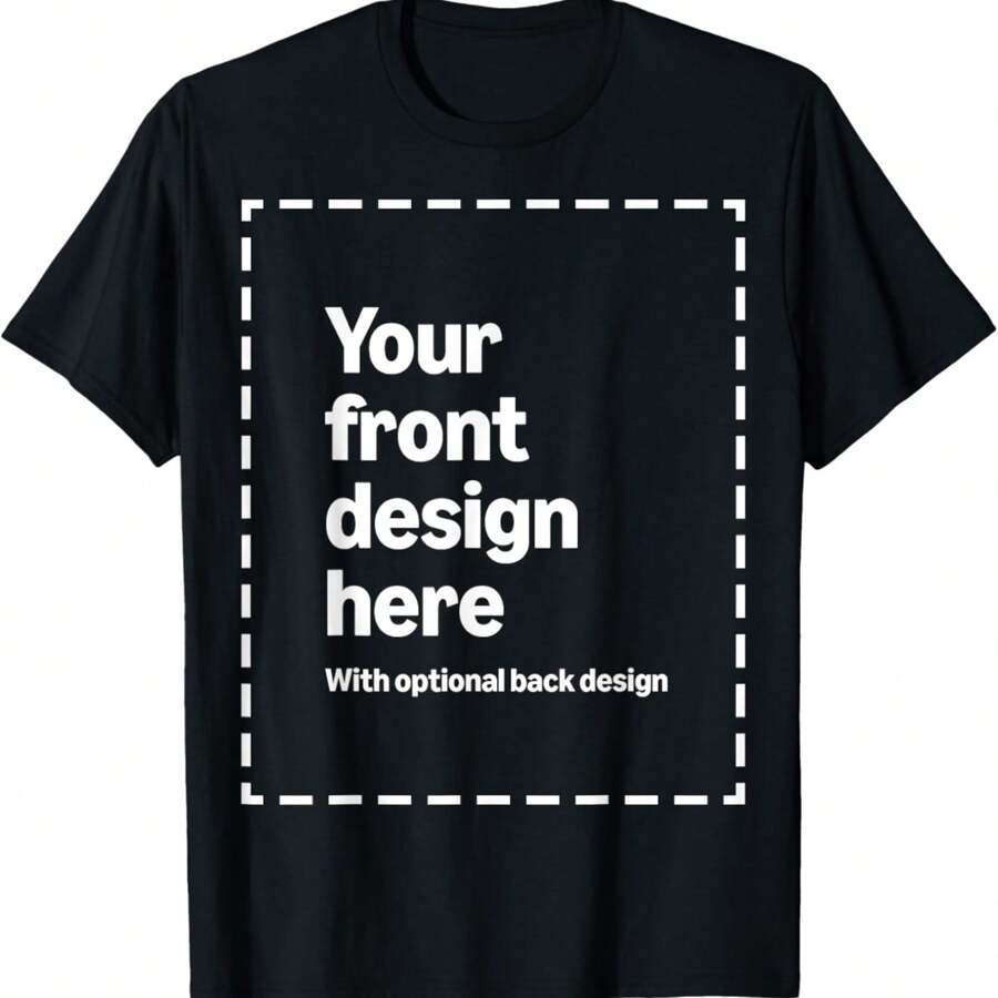 Custom Front & Back Print T-Shirt With Your Image For Men, Women And ...