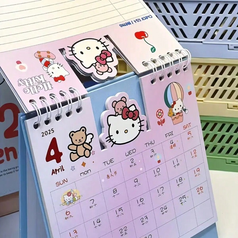 Sanrio 2025 Hello Kitty Desk Calendar - Adorable Character Design ...