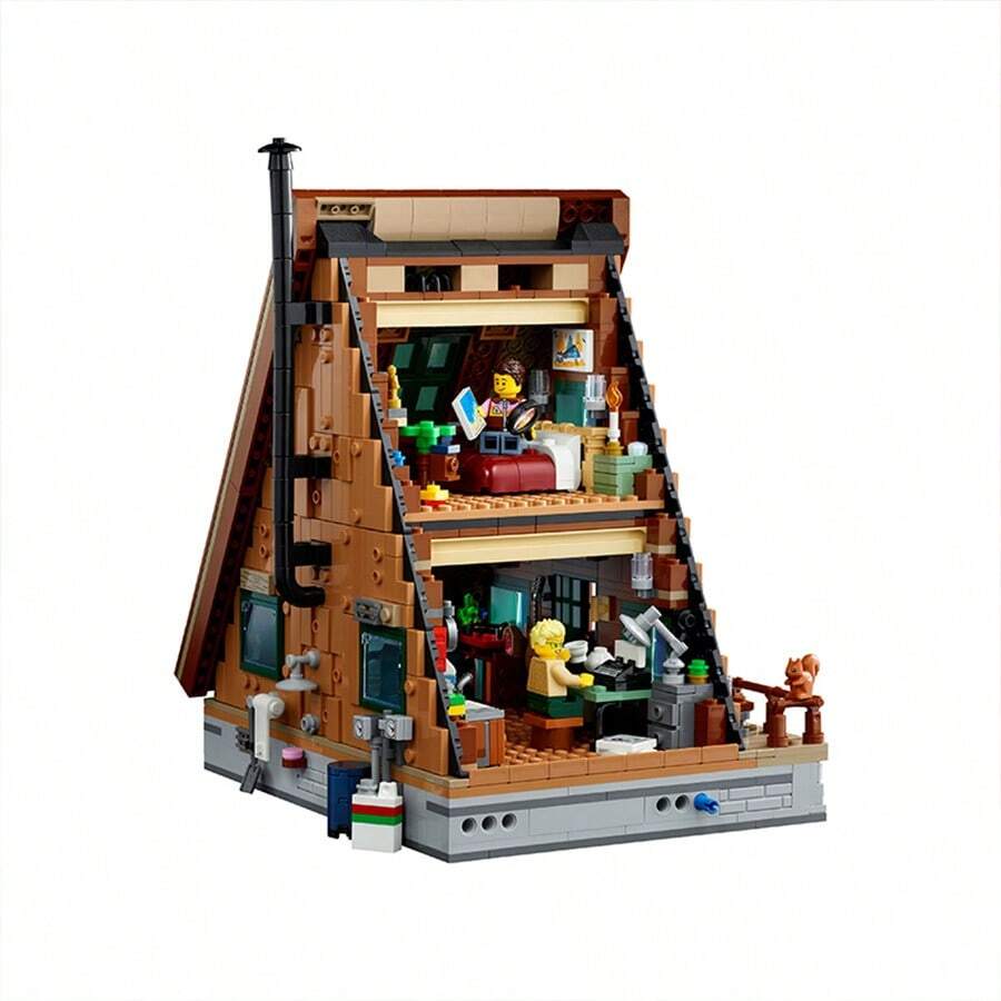 LEGO 21338 Ideas A-Frame Cabin Collectible Display Set, Buildable Model ...