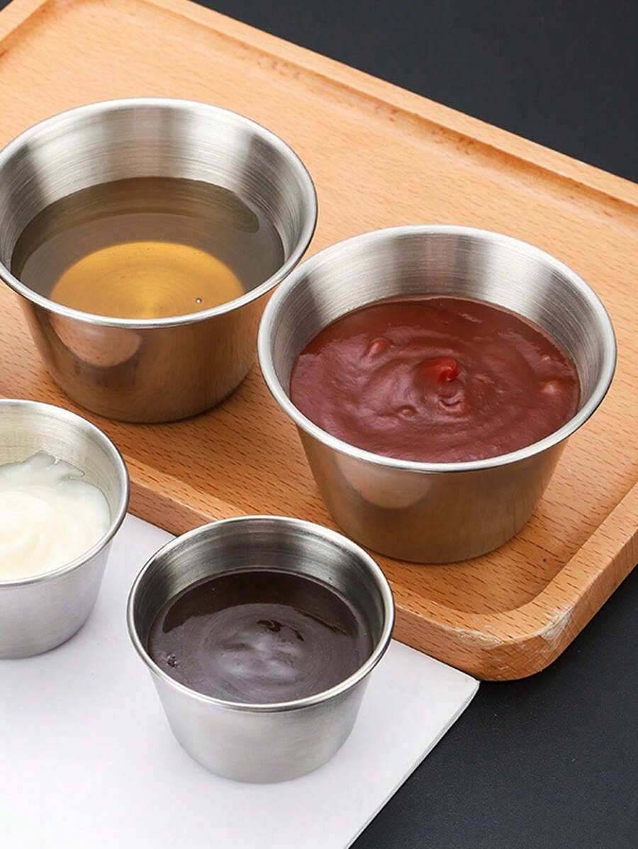 Stainless Steel Dipping Bowls, Deepened American Style Ketchup, Salad ...