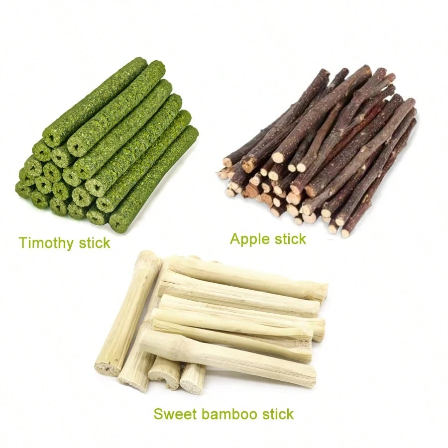 150g Small Animal Chew Sticks, Rabbit Chew Toy Made Of Wooden Branches ...