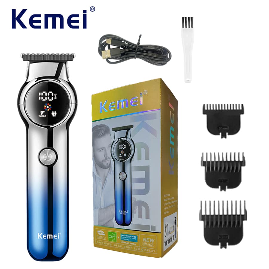 Kemei New Design Professional Hair Trimmer Men KM-1852 Barber Cordless ...