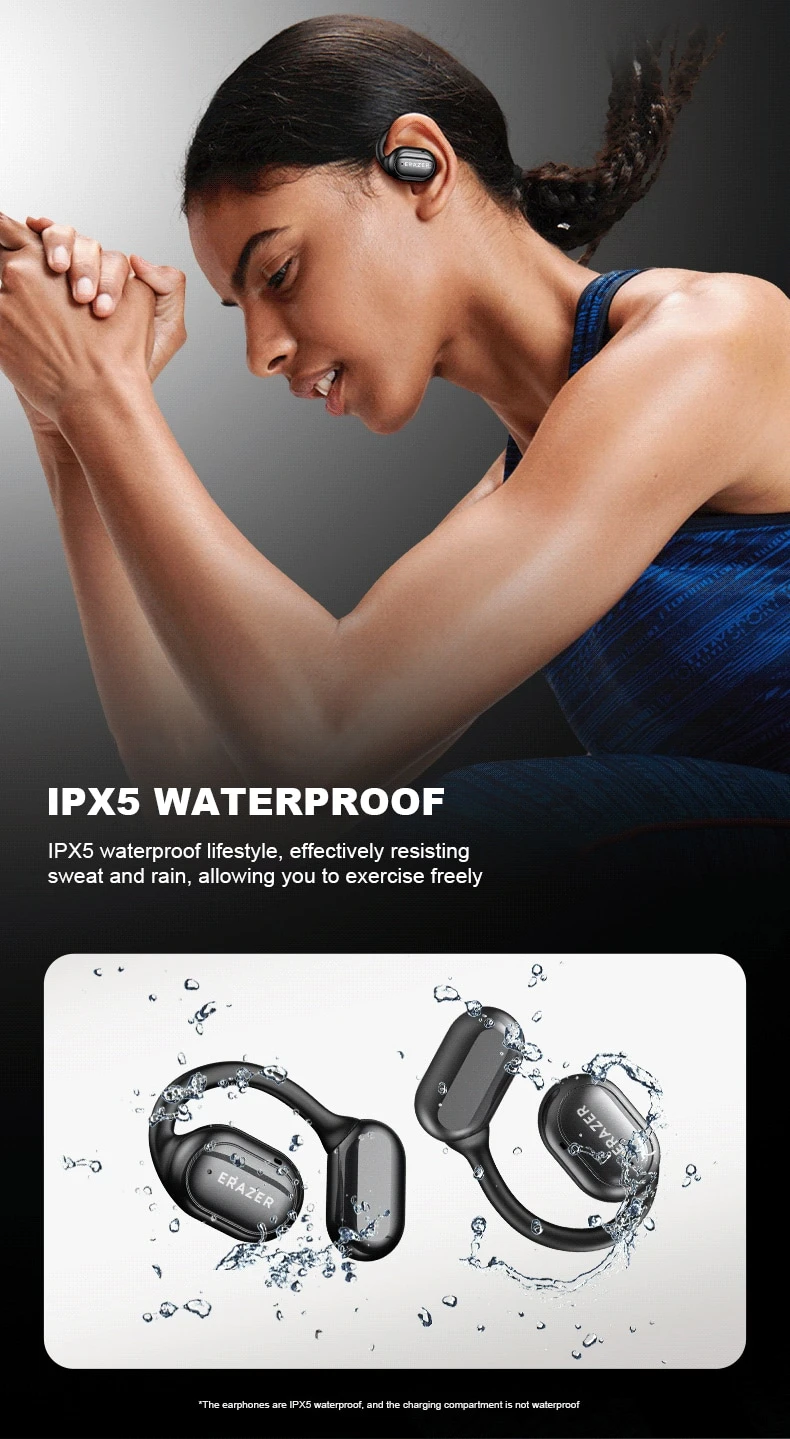 ERAZER ERAZER XP2 AI Fones de Ouvido Sem Fio Abertos com Bateria Ultra ...