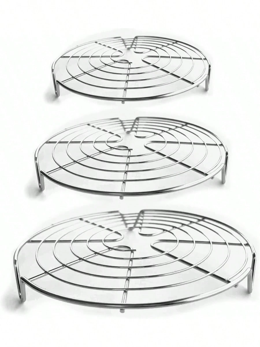 Round Cooling Racks For Cooking & Baking, Stainless Steel Steamer Rack ...