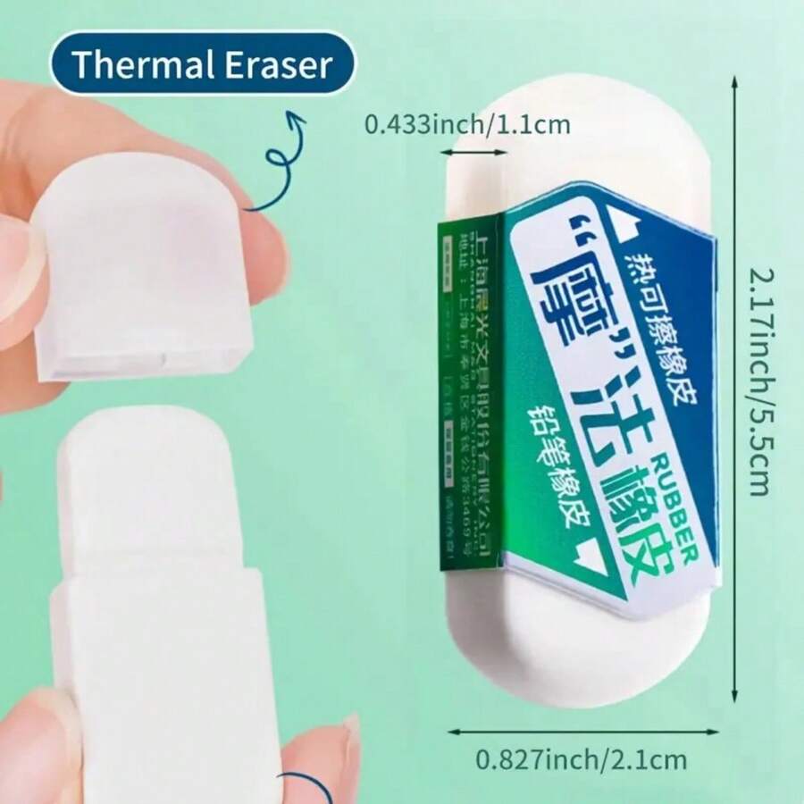 1 Double Ended Eraser, Oval, Thermoplastic Rubber, Multipurpose Ink And ...