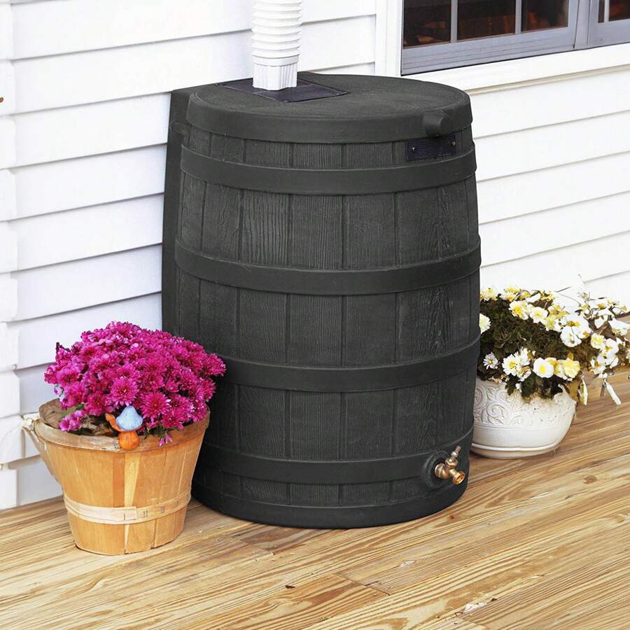 Good Ideas Good Ideas Rain Wizard 50 Gallon Plastic Outdoor Home Water ...