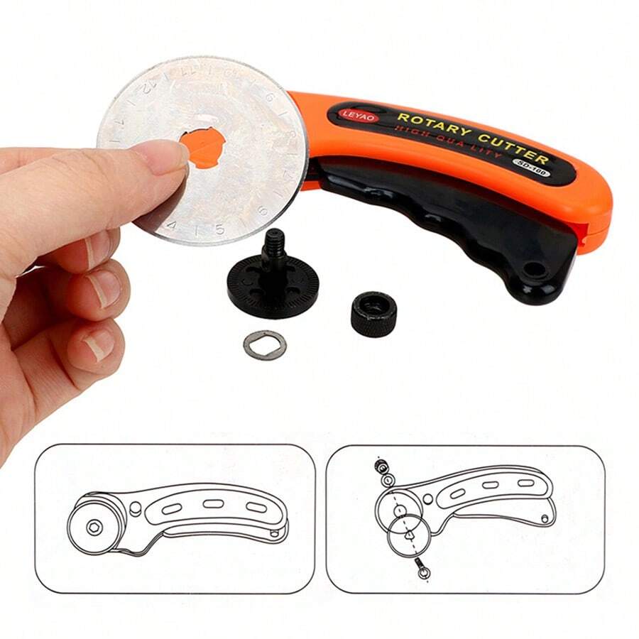 45mm Rotary Cutter With 5 Replacement Blades Safety Lock Rotary Cutter ...