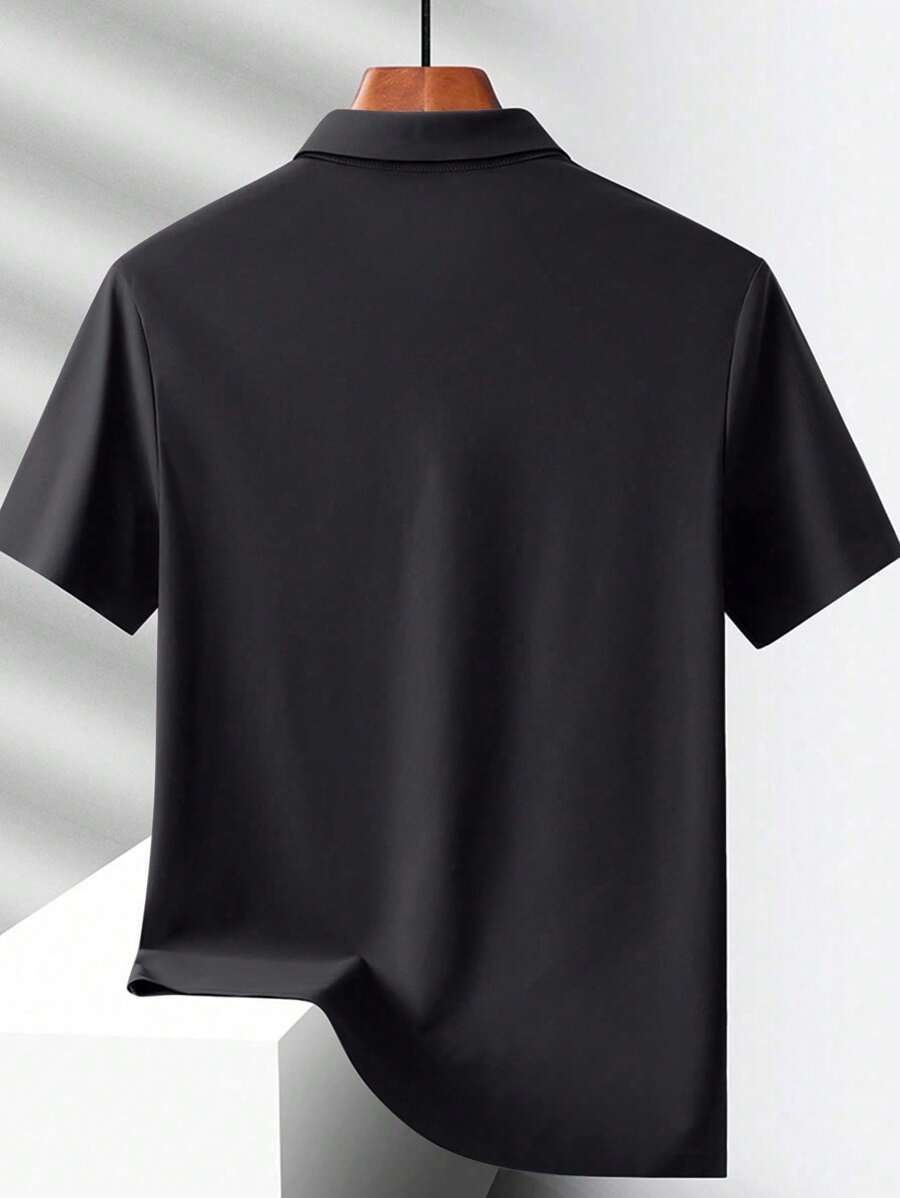 1pc Men Plain Color POLO Shirt, Minimalist Casual For Everyday Wear for ...