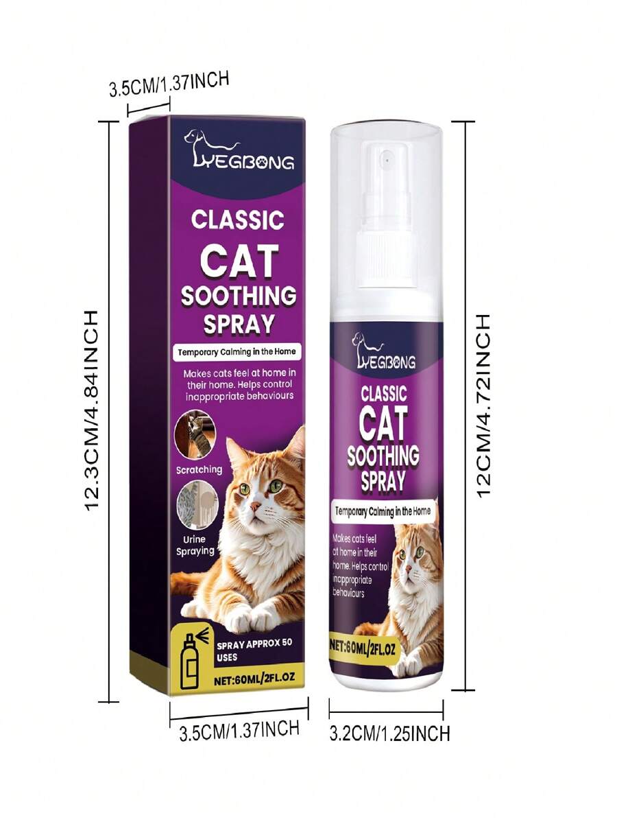 Pet Cat Calming Pheromone Spray, Gentle Formula For Scratch, Urine ...