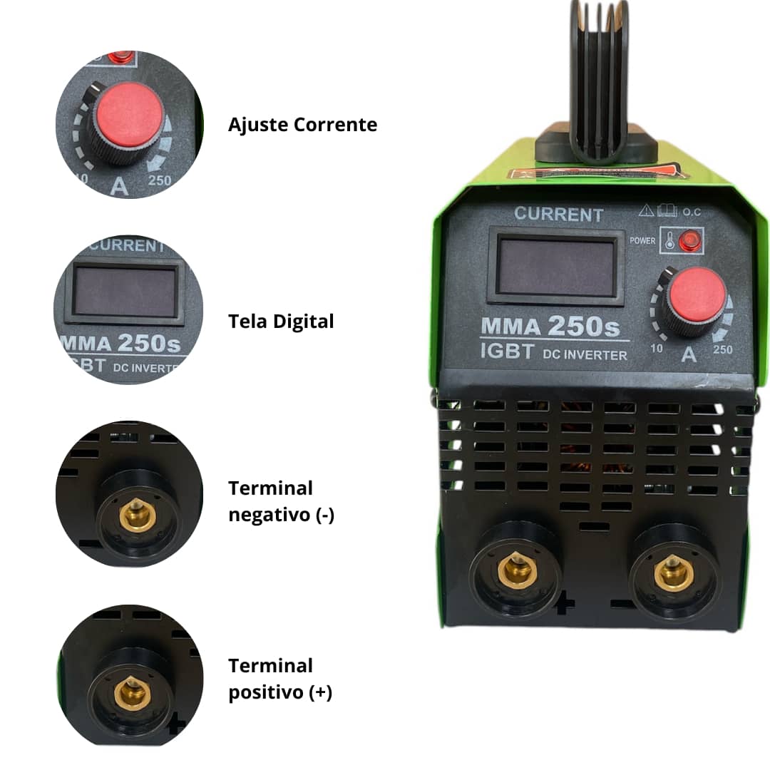 Portable Inverter Welding Machine Electrode MMA250 Red Arm | SHEIN ...