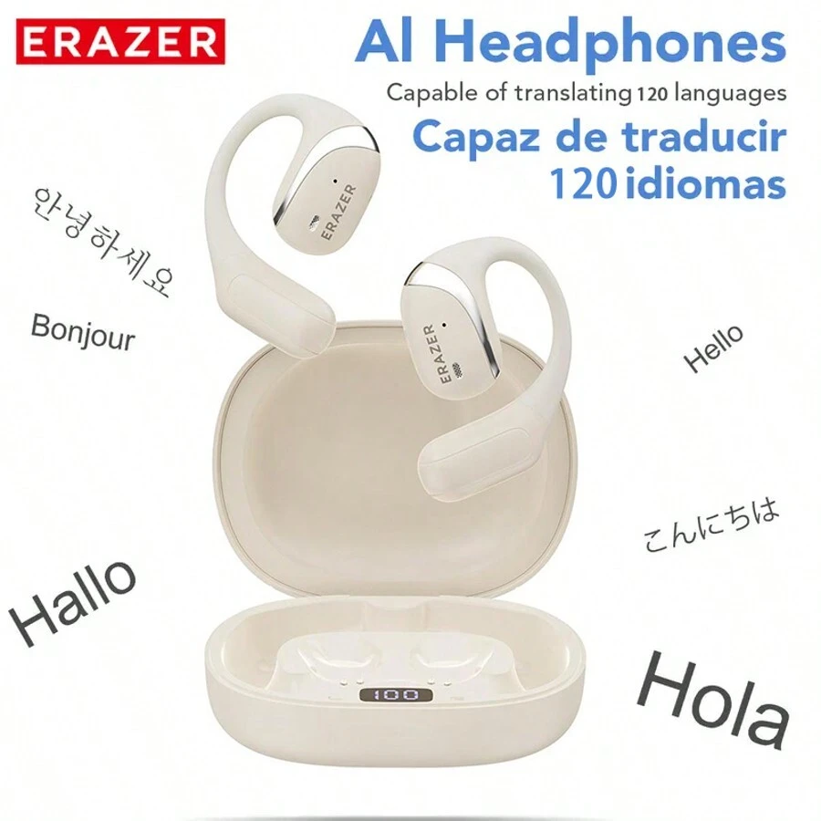 Écouteurs traducteurs en temps réel AI X9, écouteurs sans fil ouverts ...