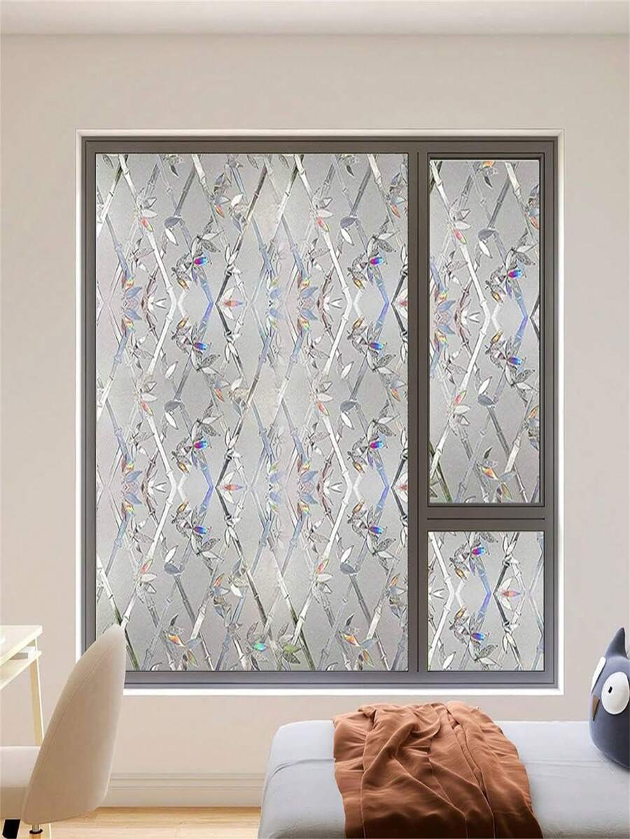 Window Privacy Film, 3D Colored Glass Film, Vinyl Decorative Window ...