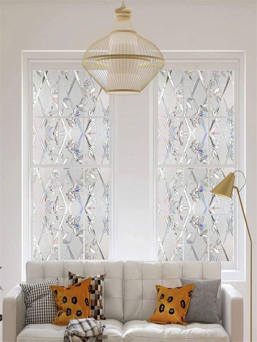 Window Privacy Film, 3D Colored Glass Film, Vinyl Decorative Window ...